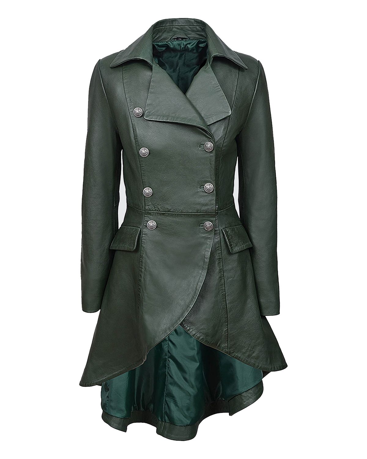 agnes long gothic leather coat